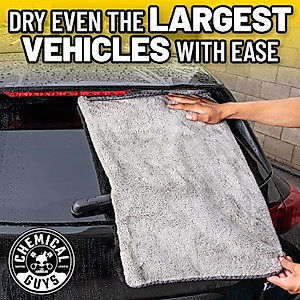 Chemical Guys MIC_1995 Woolly Mammoth Microfiber Dryer Towel, 25" x 36", Gray