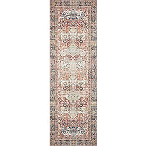 Loloi II Loren Collection LQ-14 Brick/Multi, Traditional 8'-4" x 11'-6" Area Rug
