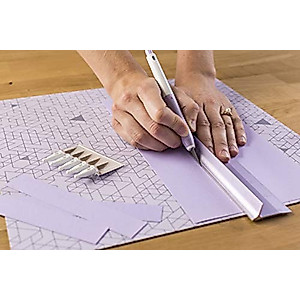 Cricut Metal Ruler - Safety Cutting Ruler for Use with Rotary Cutters, Cricut TrueControl knife, Xacto knife - Great For Quilting, Scrapbooking, Crafting and Paper Cutting - 18", [Lilac]