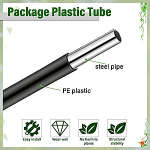 4 Pack 6 ft Garden Obelisk Trellis for Climbing Plants Outdoor Rustproof Rose Trellis for Pots Tall Tower Plant Trellis Metal Garden Trellis for Outdoor Indoor Vines Flower Plants Support (Black)