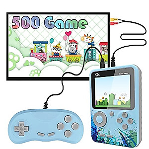 Fadist Handheld Game Console, Retro Mini Game Console with 500 Classic Games, 3.0 inch Screen, Rechargeable Battery, Portable Game Console, Support TV, Ideal Gift for Kids, Friend, Lover