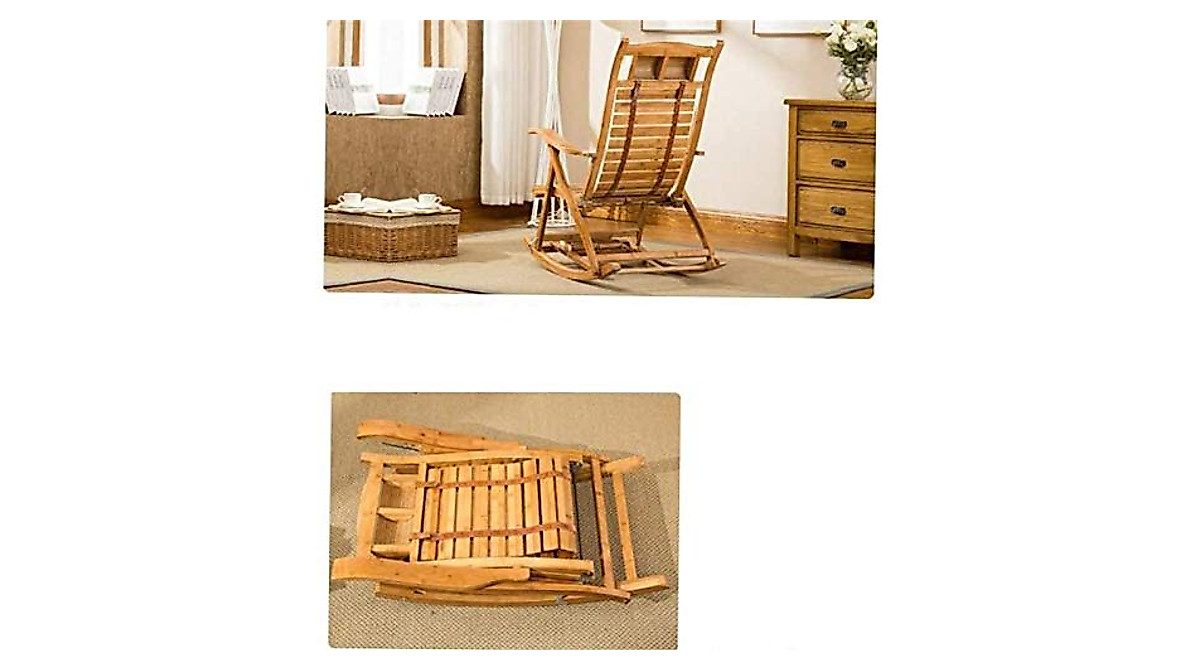 XZGDEN Folding Rocking Chair: Foot Massage & 5-Speed Adjust