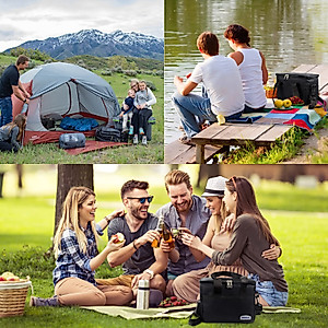 ZGWJ Leakproof Reusable Insulated Cooler Lunch Bag for Men and Women - Office Work Picnic Hiking Beach Lunch Box Organizer