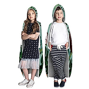 Hooded Blanket Sloth Sleep Tropical Jungle Wearable Blanket Hood Poncho Hooded Blanket Throw Plush Blanket Novelty Blanket for Bed Home Sofa 39x51 Inch