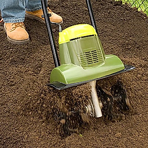 Sun Joe TJ600E Joe Inch 6.5 Electric Tiller/Cultivator, 14-IN 6.0 AMP, Green