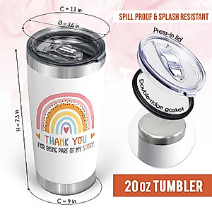 OASSIE Teacher Appreciation Gifts - 20 oz Stainless Steel Insulated Coffee Tumbler With Lid - Teachers Day Thank You Graduation College Back To School Birthday Gifts for Women Coworkers Friends