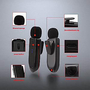 GreenByte Wireless Lavalier Microphone for USB c Android Phone iPhone iPad for Recording YouTube Facebook Live Stream Vlog Interview-Auto Sync Noise Reduction Plug & Play