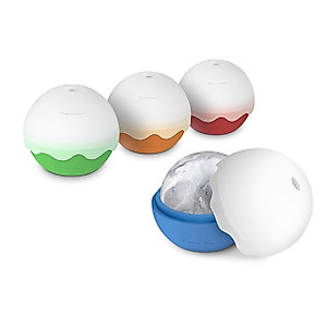 Ice Balls Mold - Individual Trays To Freeze Water Into Balls - Set of 4