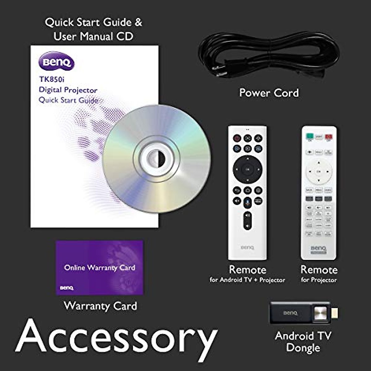 BenQ TK850i True 4K HDR-PRO Smart Home Entertainment Projector powered by Android TV | 3000 Lumens | 98% Rec.709 | Lens shift & Keystone for Easy Setup | 3D Projector for Binge Watchers and Sports