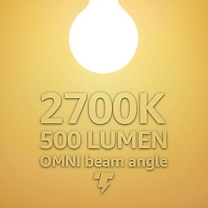 TORCHSTAR G25 Globe Light Bulbs LED Dimmable, Round Frosted Vanity Light Bulb for Bathroom, LED Edison Bulb, 4.5W(60W Eqv.), UL & Energy Star Listed, 500lm, E26 Base, 2700K Soft White, Pack of 6