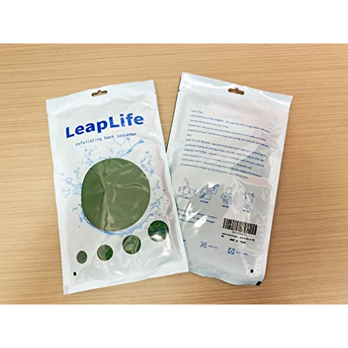 LeapLife Exfoliating Back Scrubber, Body Back Scrubber Towel for Shower, Bath Wash Scrub Cloth Washcloth Washer for Men Women Exfoliation, Body Scrubbing Brush Exfoliator 500D
