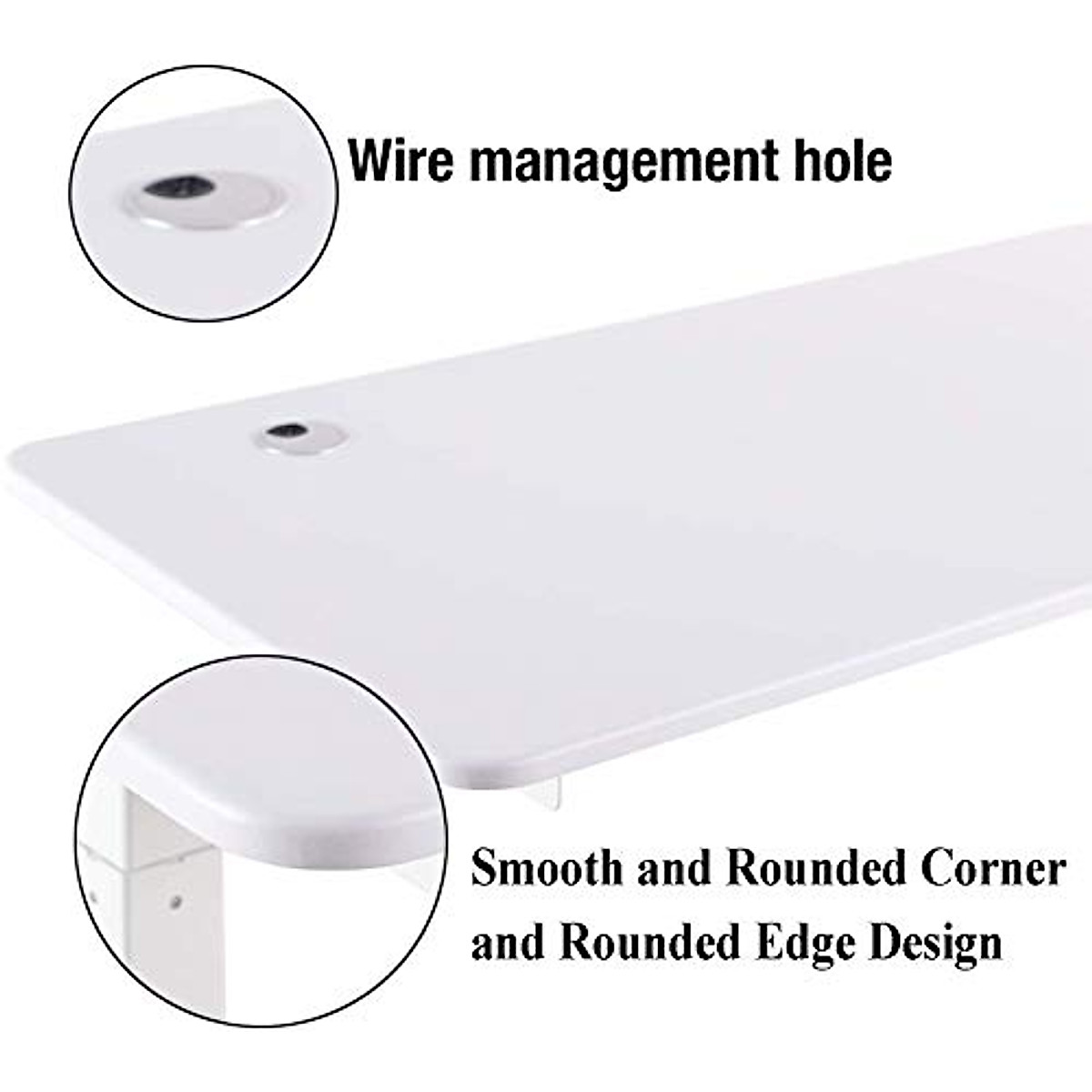 UNICOO - Crank Adjustable Height Standing Desk, Adjustable Sit to Stand up Desk,Home Office Table, Computer Table, Portable Writing Desk, Study Table (White Top/White Frame - NTCSET-01-WW)