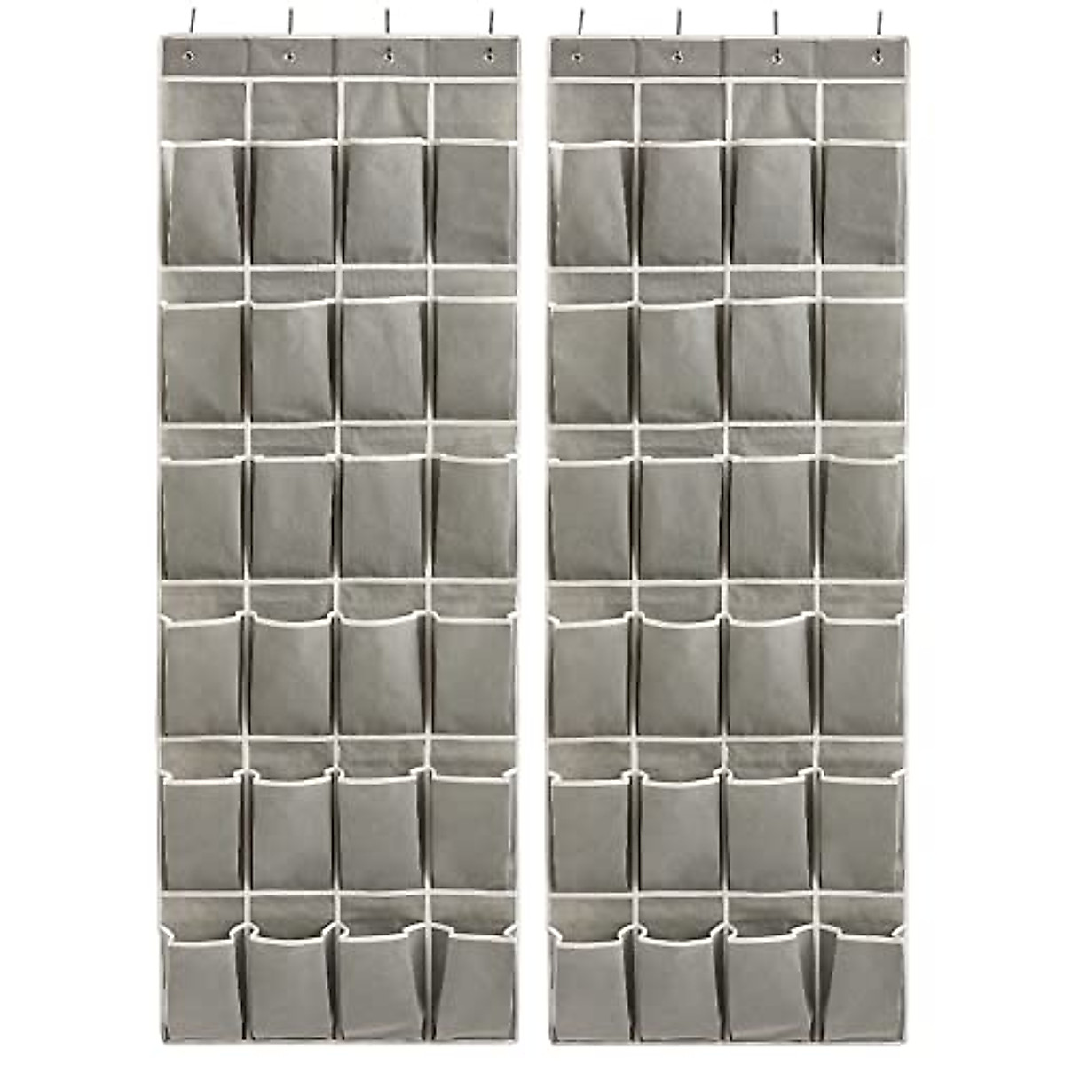 EZOWare Bundle Kit 6 Pcs Foldable Storage Bin Cubes + 2 Pcs EZOWare 24 Large Pockets Over The Door Hanging Organizer for Bathroom Toys Nursery Kids Toddlers Home