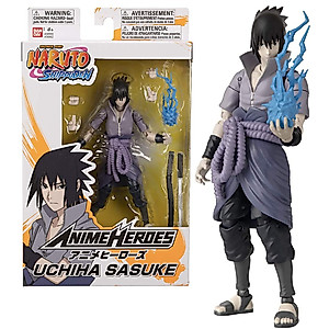 Bandai Naruto Anime Heroes Sasuke Uchiha Toy Action Figure Toy Bundle with 2 My Outlet Mall Stickers