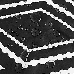 Adabana Outdoor Waterproof Boho Throw Pillow Covers Geometric Pillow Cases for Patio Garden Set of 2, 18 X 18 Inches Black