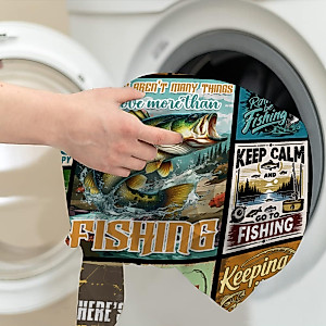 Fish Blanket,Fishing Gifts for Men,Fishing Lovers Blanket Gift,Fathers Day Fishing Gifts for Men,Gifts for Fisherman,Dad,Boys,Birthday Gifts for Men Who Love Fishing Throw Blankets,Kids Size-40"x50"