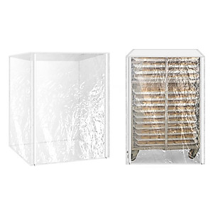 QWORK Plastic Pan Sheet Rack Cover, 10-Tier 28" x 23" x 33" Pan Rack Covers, Keep Your Bakery Goods Fresh, 2 Pack