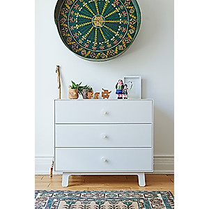 OEUF Merlin 3 Dresser with Sparrow Base in White