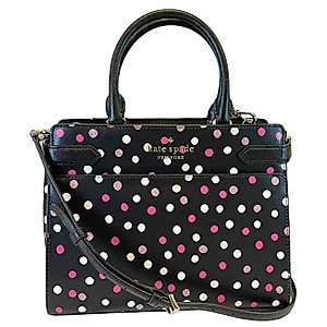 Kate Spade Staci Medium Satchel Glimmer Dot Glitter Shoulder Bag In Black Multi