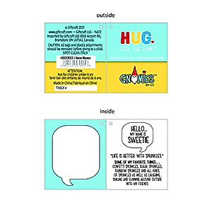 Hug Feel The Love - Ice Cream Gnome - Sweetie, Plush Gnome Decor, Swedish Gnome Ornament Tomte, Pocket Pal Gnomie Gift Figurine, 9 Inches