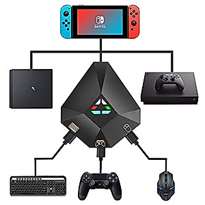 Mouse and Keyboard Converter for Nintendo Switch,Keyboard and Mouse Adapter for PS4, PS3, Xbox One, Xbox 360, Nintendo Switch lite