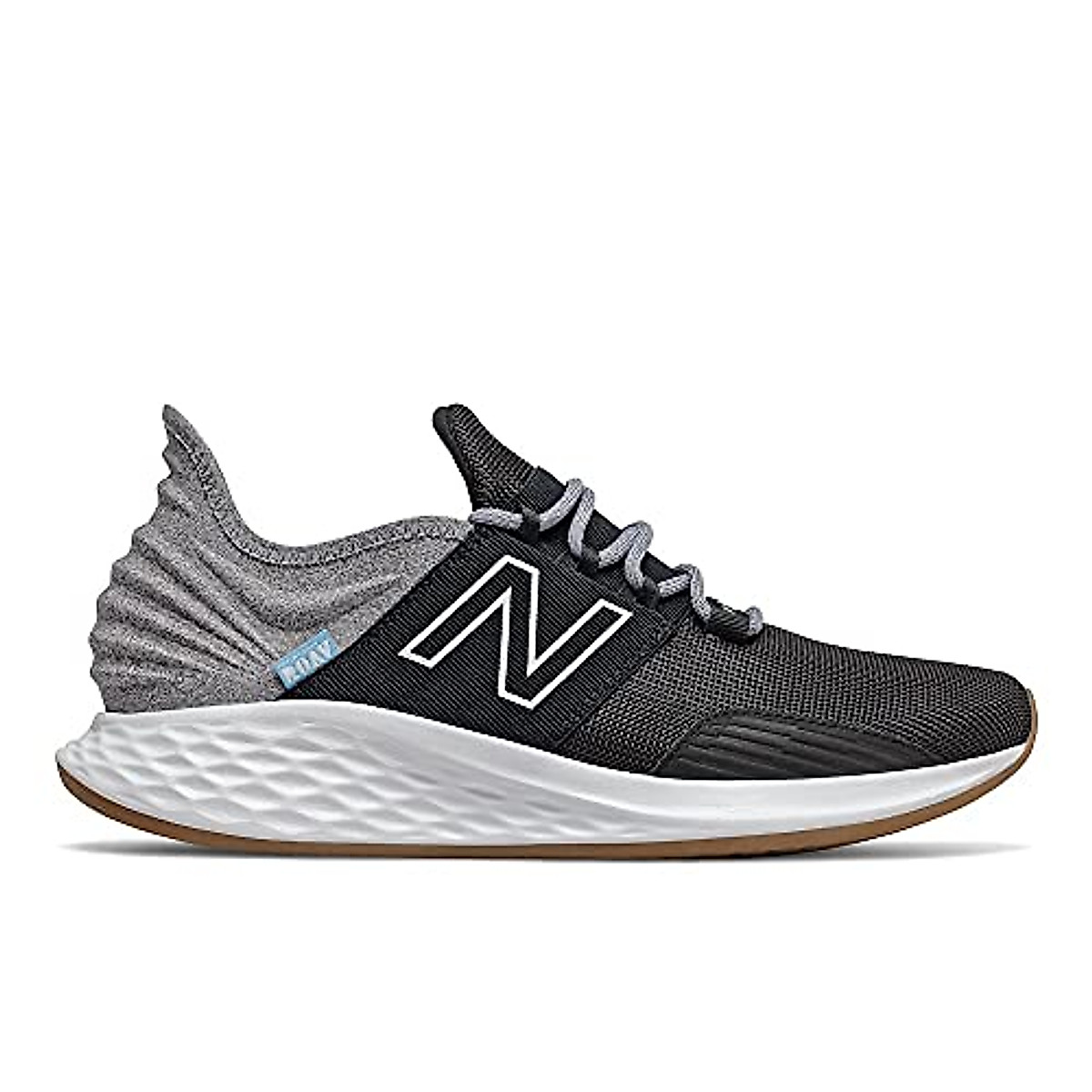 New Balance Men's Fresh Foam Roav V1 Sneaker, Black/Light Aluminum, 11 W US