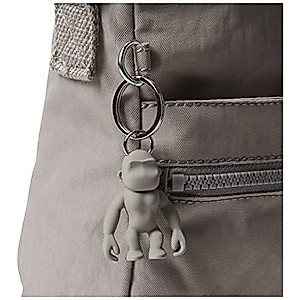 Kipling womens Women's New Angie Handbag, Lightweight Bag, Nylon Travel Crossbody Bag, Grey Gris, 10.5 L X 8 H X 2 D US