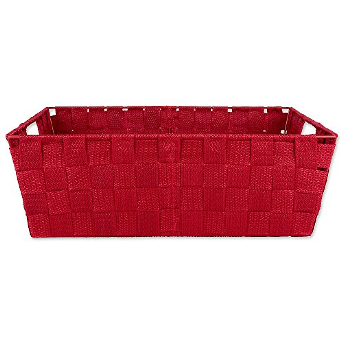 DII Woven Nylon Trapezoid Storage Bin, for Home, Office, Closets, & Everyday Storage Needs, Red, Tray