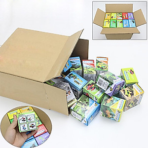 Ulanlan Military Vehicles and Engineering Mini Cars Building Sets for Party Favors, Kids Prizes, 3D Assembly Cars Truck Helicopter for Boys and Girls 30 Boxes