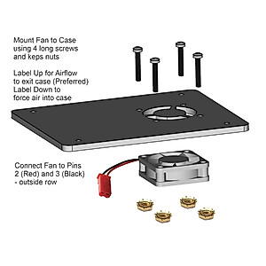 ASG Laser VESA Mount Case for Raspberry Pi 4, 3 & 2 with Fan