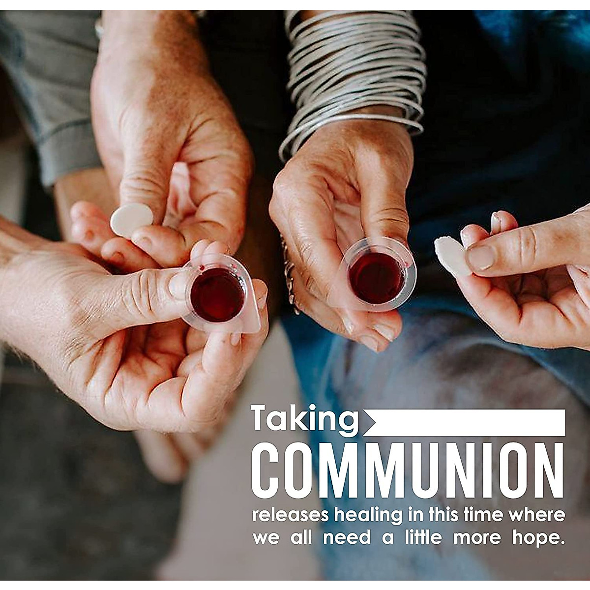 The Miracle Meal Pre-filled Communion Cups and Wafer Set - Box of 100 - Made with Concord Grape Juice & Wafer-Made in the USA