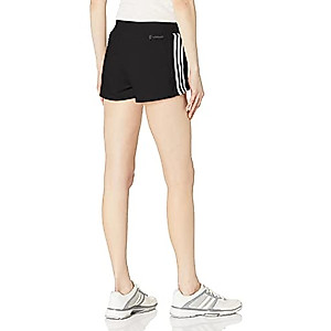 adidas Women's Pacer 3-Stripes Woven Shorts, Core Black/White, Large
