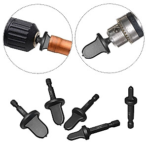 Saipe 5 Pcs Swaging Tool Drill Bit Set 1/4 Inch Hex Shank Copper Pipe Flaring Tool Tube Expander Air Conditioner Copper Pipe Swaging Flaring Tool for Copper Tubing (1/4'', 3/8'', 1/2'', 5/8'', 3/4'')