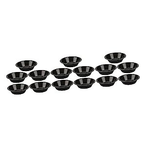 Hemoton 15 Pcs Pizza Plate Cake Tray Pizza Screen Mini Accessories Round Bread Pan Bread Baking Molds Pizza Crisper Tray Oven Pan for Kitchen Carbon Steel Pizza Pan Reusable Baking Tray