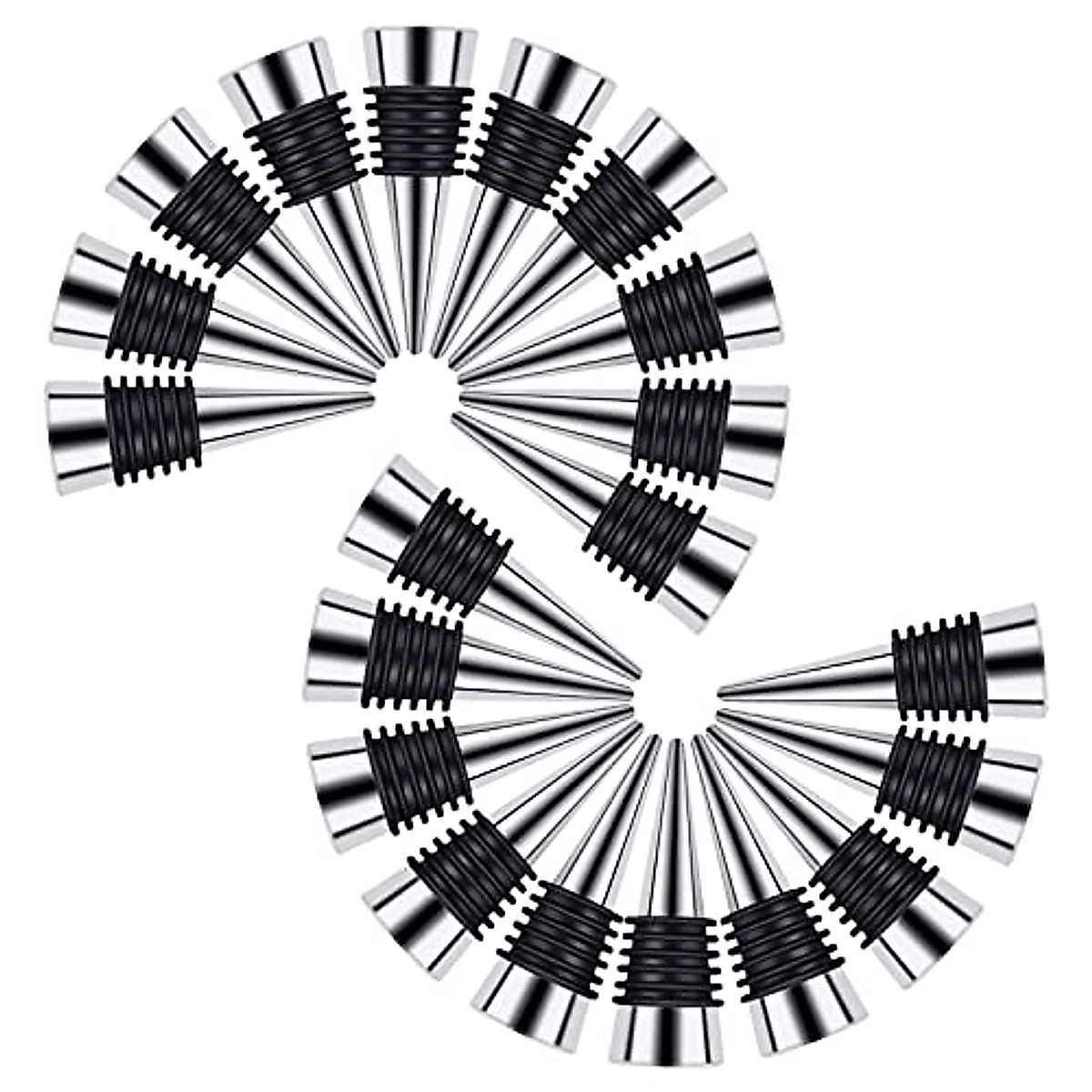 Stainless Steel Wine and Beverage Bottle Stoppers Ball Designed Wine Bottle Corks Tapered Storage Crafts Art DIY (20)