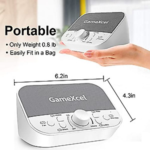 White Noise Machine 38 Sounds Baby Sound Machine for Sleeping Built in Dual Speaker with USB Charger Timer Memory Sound Therapy for Adults Home Office