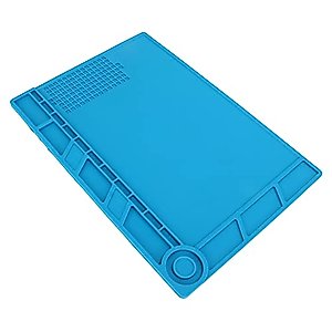 Heat Resistant Repair Pad, Improve Efficiency Prevent Slipping Thermoset Silicone Repair Mat Easy Maintenance with Screw Position for Phone Computer