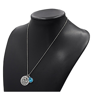 LParkin You are Braver Than You Believe Awareness Necklace Birthstone Graduation Gift Best Friend Encouragement Gifts …