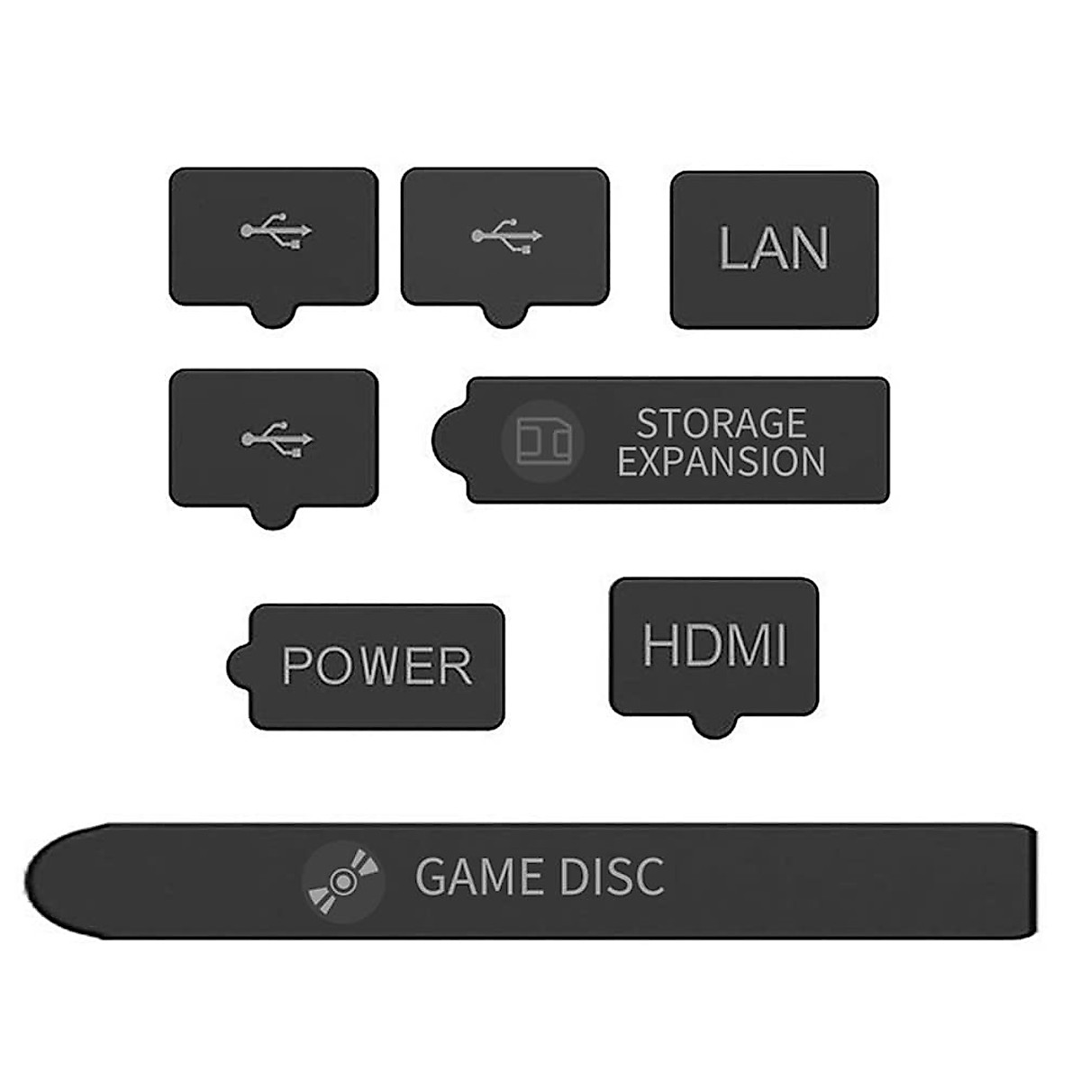 8 Pcs Dust Proof Cover For X-BOX Series S X Console Accessories Silicone Guard Set Dust Proof Stoppers