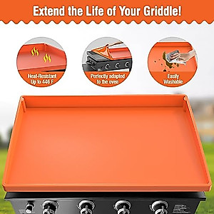 ERABAY 36" Silicone Griddle Mat for Blackstone, 【Upgraded Full-edge】Griddle Cover for Blackstone,Griddle Accessories for Blackstone (36 Inch)