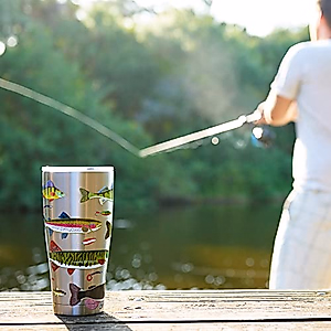 Tervis Yao Cheng Reflections Triple Walled Insulated Tumbler Travel Cup Keeps Drinks Cold & Hot, 20oz Legacy, Stainless Steel