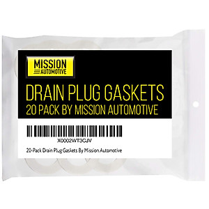 Mission Automotive 20-Pack of Oil Crush Washers/Drain Plug Gaskets Compatible with Honda - Compatible with OEM 94109-14000 - Fits Civic, Accord, CR-V/CRV, Pilot, Odyssey and More