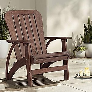 Teal Island Designs Dylan Dark Wood Outdoor Adirondack Chair