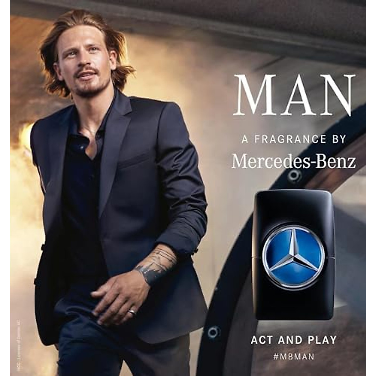 Mercedes-Benz Man - Eau de Toilette for Men - Aromatic, Woody Fruity Mens Fragrance with Cedar and Oakmoss Notes - Long Lasting Mens Cologne - 1 oz