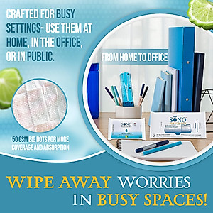 SONO Disinfecting Wipes - Alcohol-Free, Unscented, and No Bleach | Travel Size for Spring Season | Powerful Multi-Surface Cleaning On-The-Go | 3 Pack of 20 Wipes + 1 Pack of 20 Sanitizing Wipes