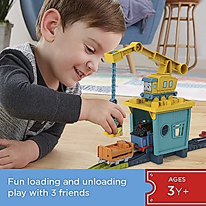 Thomas & Friends Motorized Toy Train Set Fix 'Em Up Friends With Carly The Crane, Sandy The Rail Speeder & Thomas For Ages 3+ Years