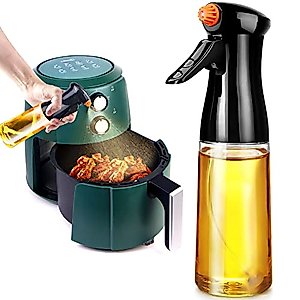 Oil Sprayer for Cooking, Olive Oil Sprayer, Olive Oil Spray Bottle, 230mL cooking Oil Sprayer for Air Fryer glass Oil Mister Spray Bottle for Cooking BBQ Roasting Salad Kitchen Baking oil spritzer