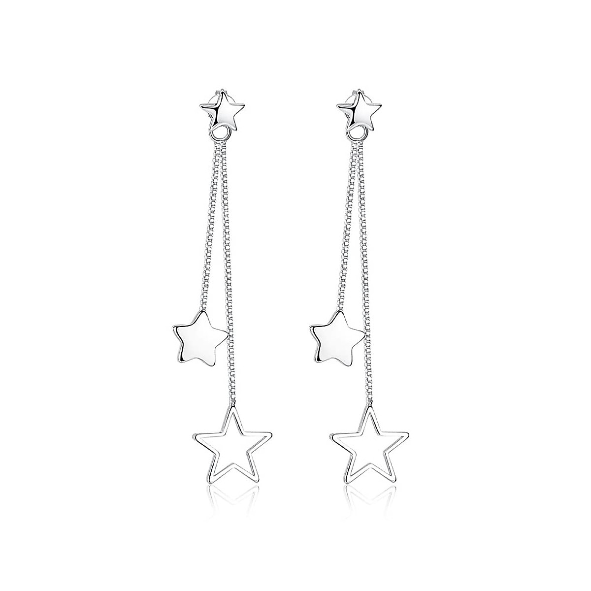 Sterling Silver Star Earrings For Women