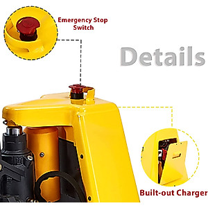 Xilin Electric Pallet Jack Truck Lithium Battery 3300LBS Capacity 48" x 27" Fork Size and Manual Hydraulic Lift Table Cart Double Scissor 330lbs Capacity 43.3" Lifting Height