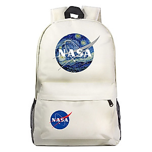 Gengx Unisex NASA Lightweight Bookbag Casual Daypack,Novelty Bagpack Multifunction Rucksack for Travel